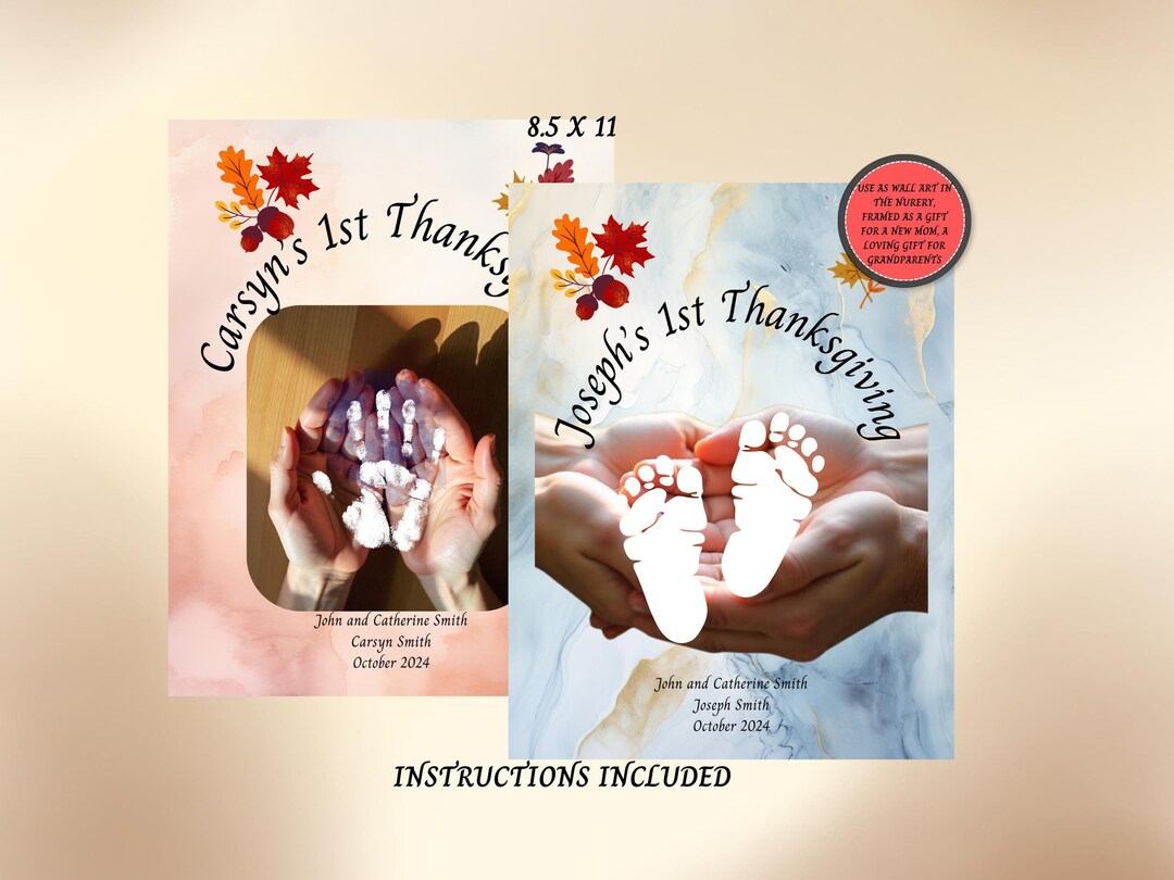 Babys First Thanksgiving Memory Book Collection, Handprint and ...