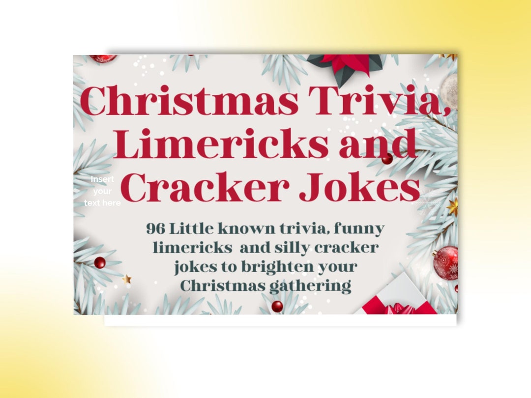 Ultimate Christmas Trivia, Limericks & Silly Cracker Jokes: Festive Fun ...