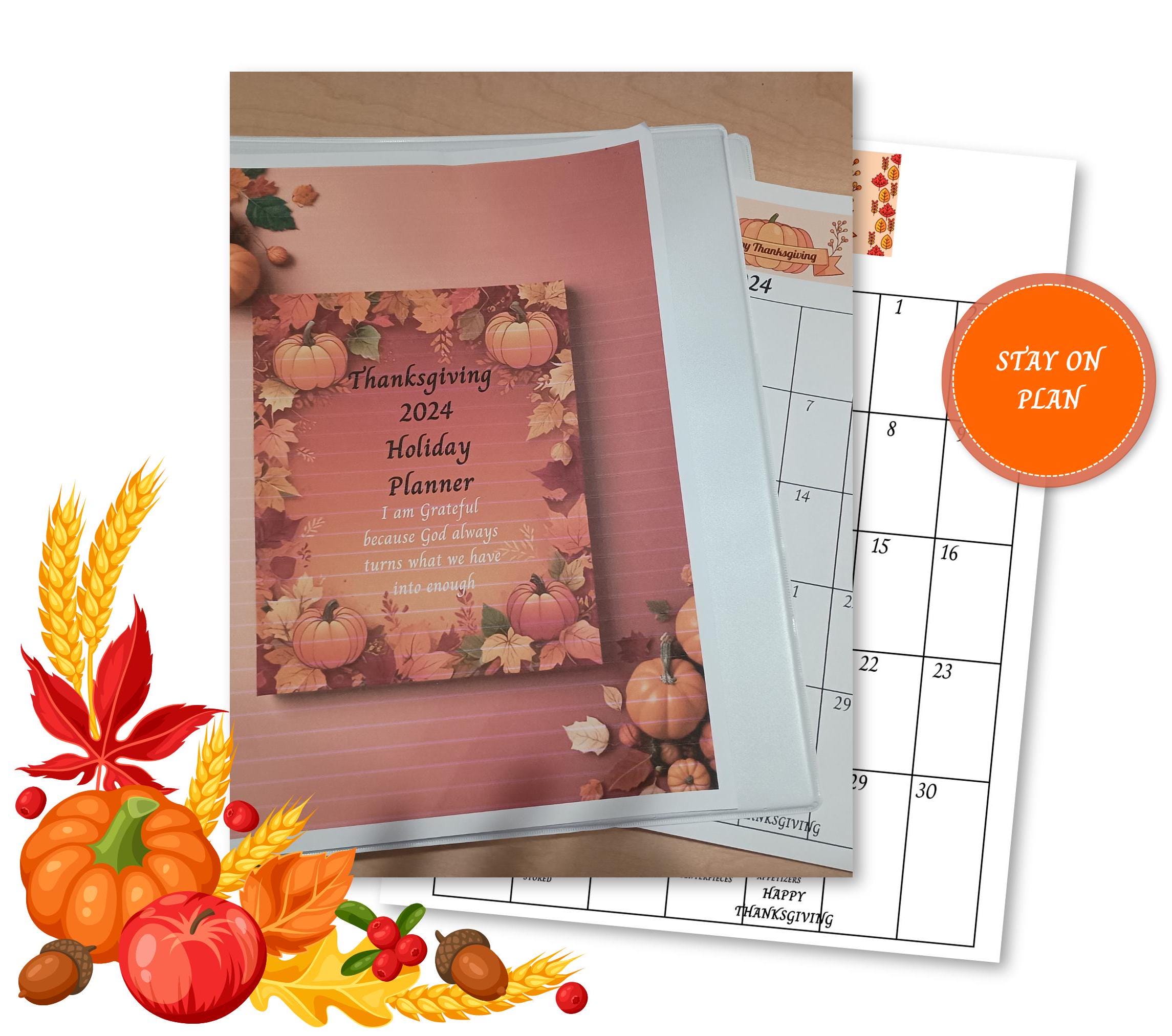 Thanksgiving Planner and Organizer Guide: Printable for Stress-free ...