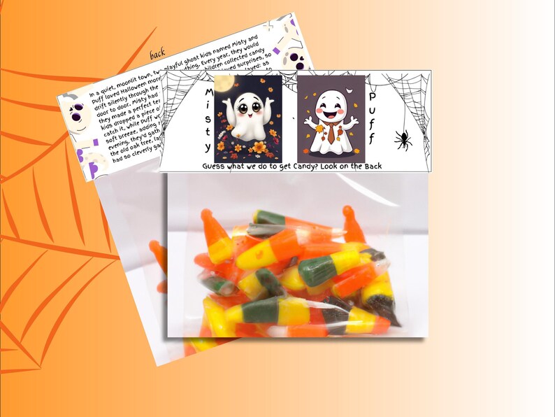 Cute Ghost Halloween Treat Bag Toppers With Story (printable) - Etsy