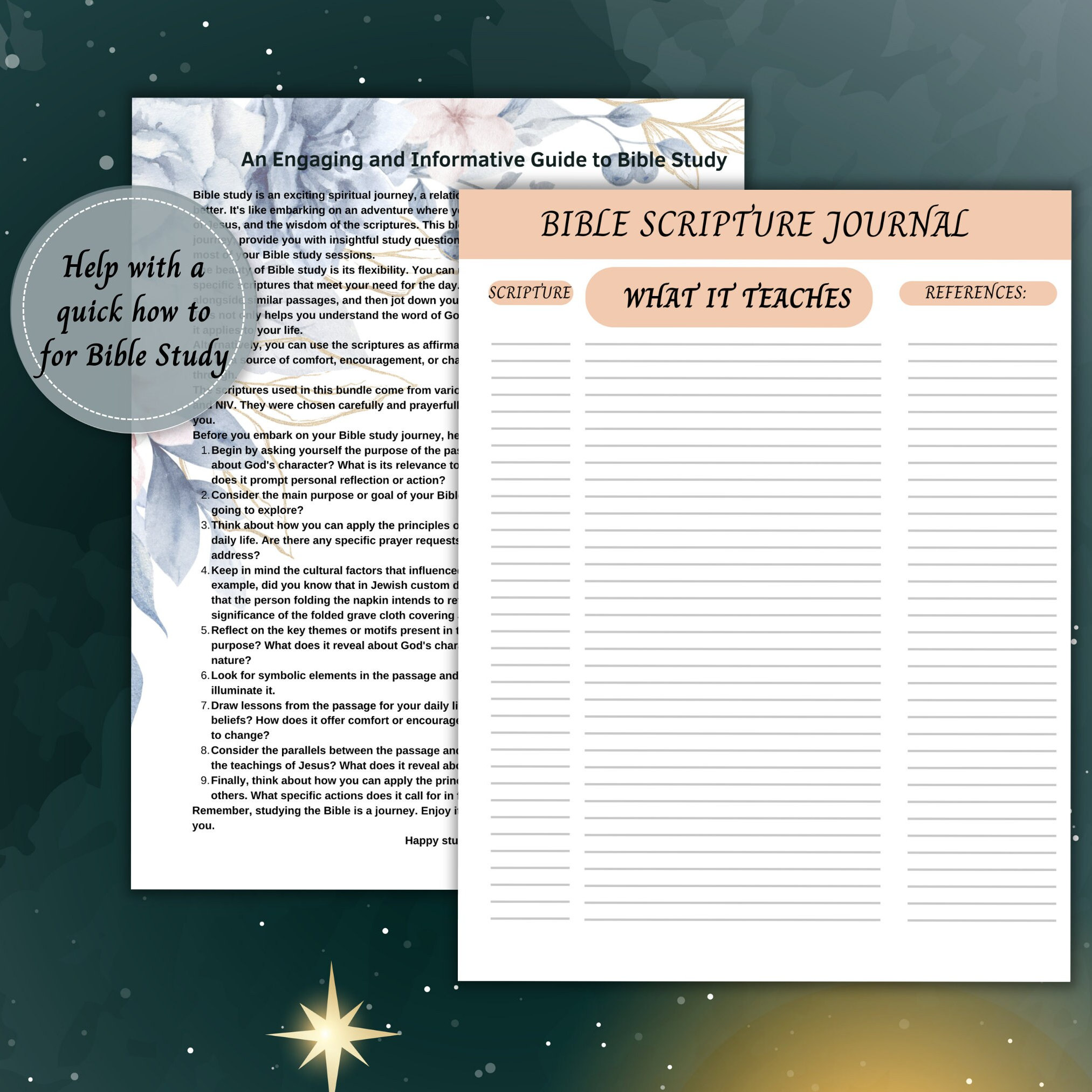 Prayer Journal, Bible Study Guide, Prayer Cards, Personal Devotional ...