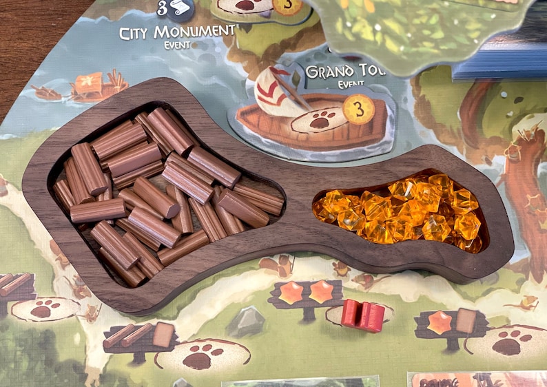 Everdell 'riverside' Resource Holders - Solid Wood, Custom Carved Token ...