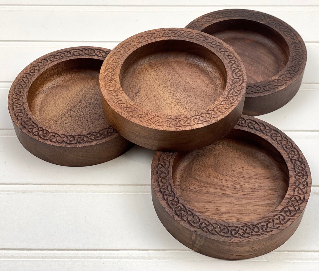 Wooden Token Tray for Board Games Round, Celtic Knot Design - Etsy