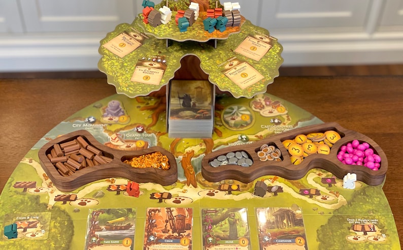 Everdell 'riverside' Resource Holders - Solid Wood, Custom Carved Token ...