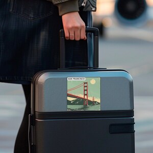 San Francisco Sticker Vintage Design for Suitcase Retro Sticker for ...