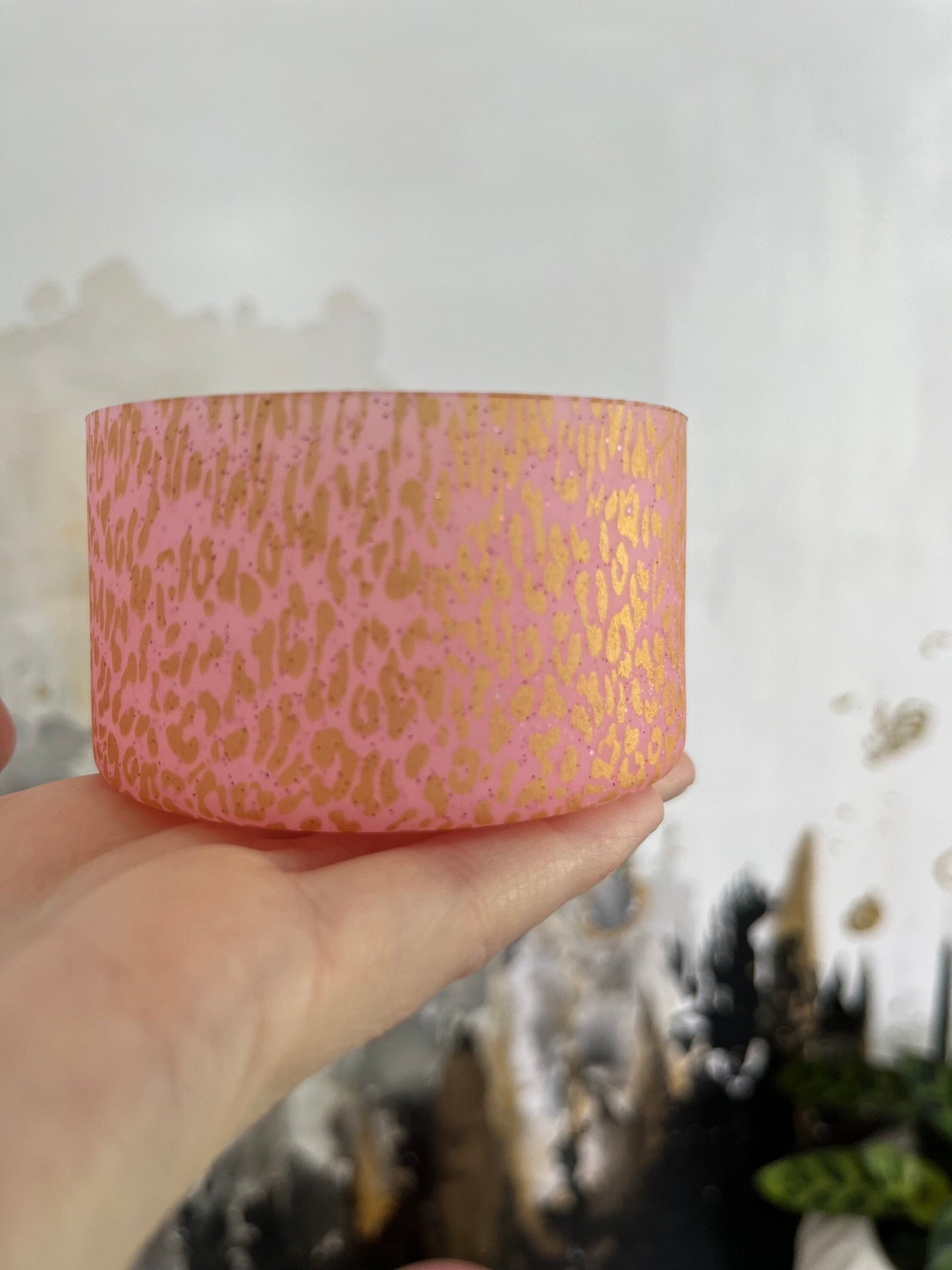 Pink Gold Leopard Print Boot. Super Soft Silicone Boot for Water Bottle ...