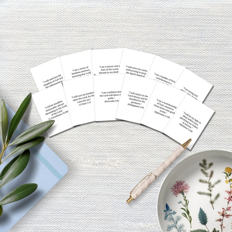 Printable Scripture Cards Printable Note Cards Faith Bible Verse 52 ...