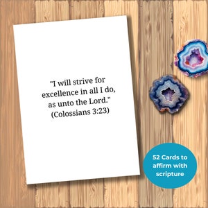 Printable Scripture Cards Printable Note Cards Faith Bible Verse 52 ...