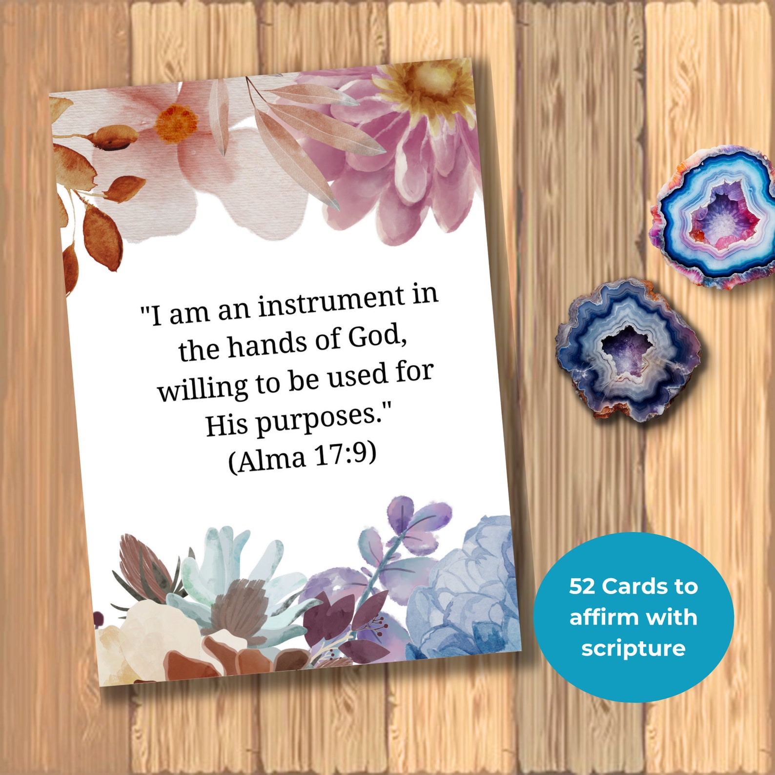 Printable Scripture Cards Printable Note Cards Faith Bible Verse 52 ...