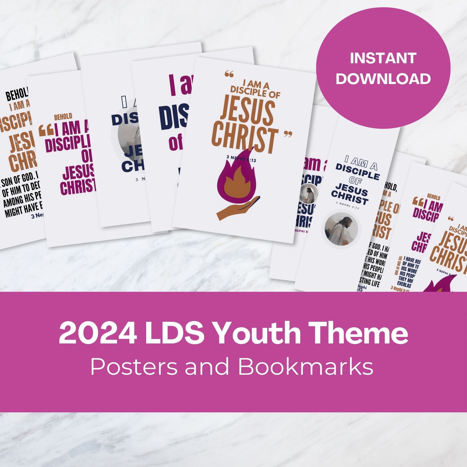 Bundle 2024 LDS Youth Theme Posters and Bookmarks Bulletin Board YW ...