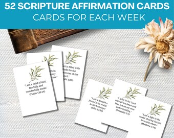 Printable Scripture Cards Printable Note Cards Faith Bible Verse 52 ...