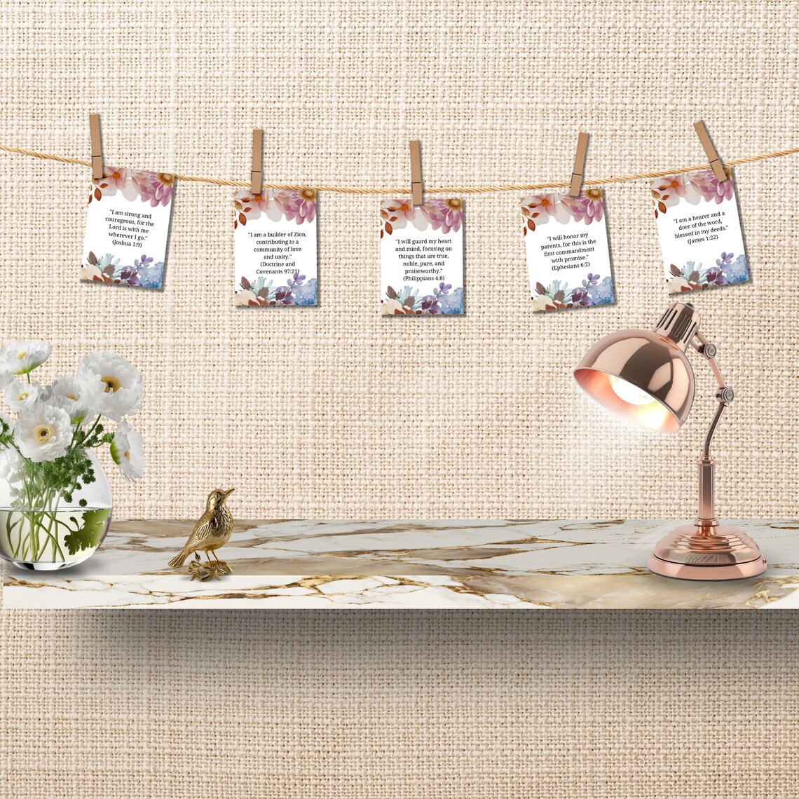 Printable Scripture Cards Printable Note Cards Faith Bible Verse 52 ...