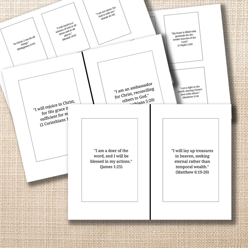 Printable Scripture Cards Printable Note Cards Faith Bible Verse 52 ...