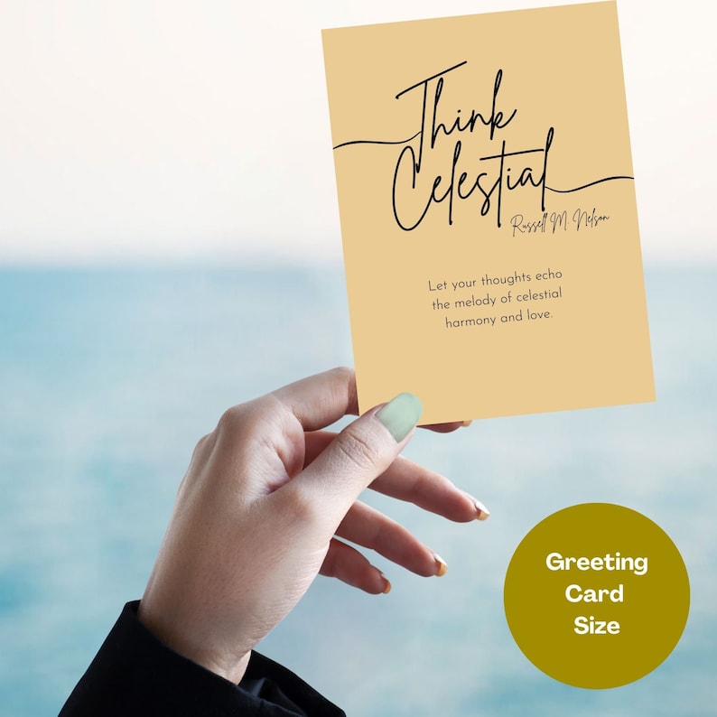 Think Celestial Cards President Nelson LDS Thoughts Ministering Gift ...