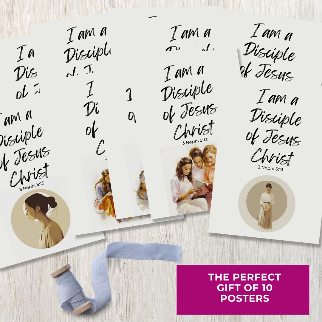 Youth Theme 2024 Poster Set Disciple LDS Prints Instant Download ...