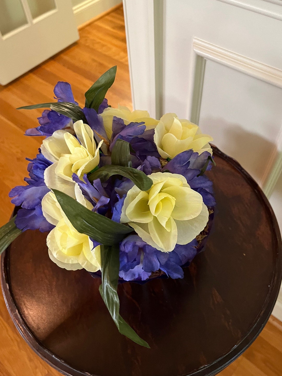 Summer Centerpiece, Iris and Rose Centerpiece, Purple Irises, and ...