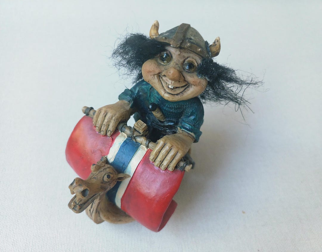 Lommedalen Sailor Viking on a Ship Troll Doll Figurine Norway Norwegian ...