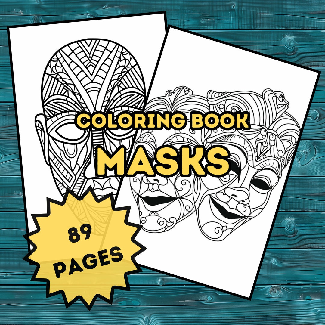 Masks Coloring Book - 89 Intricate Designs, Adult Coloring Pages ...