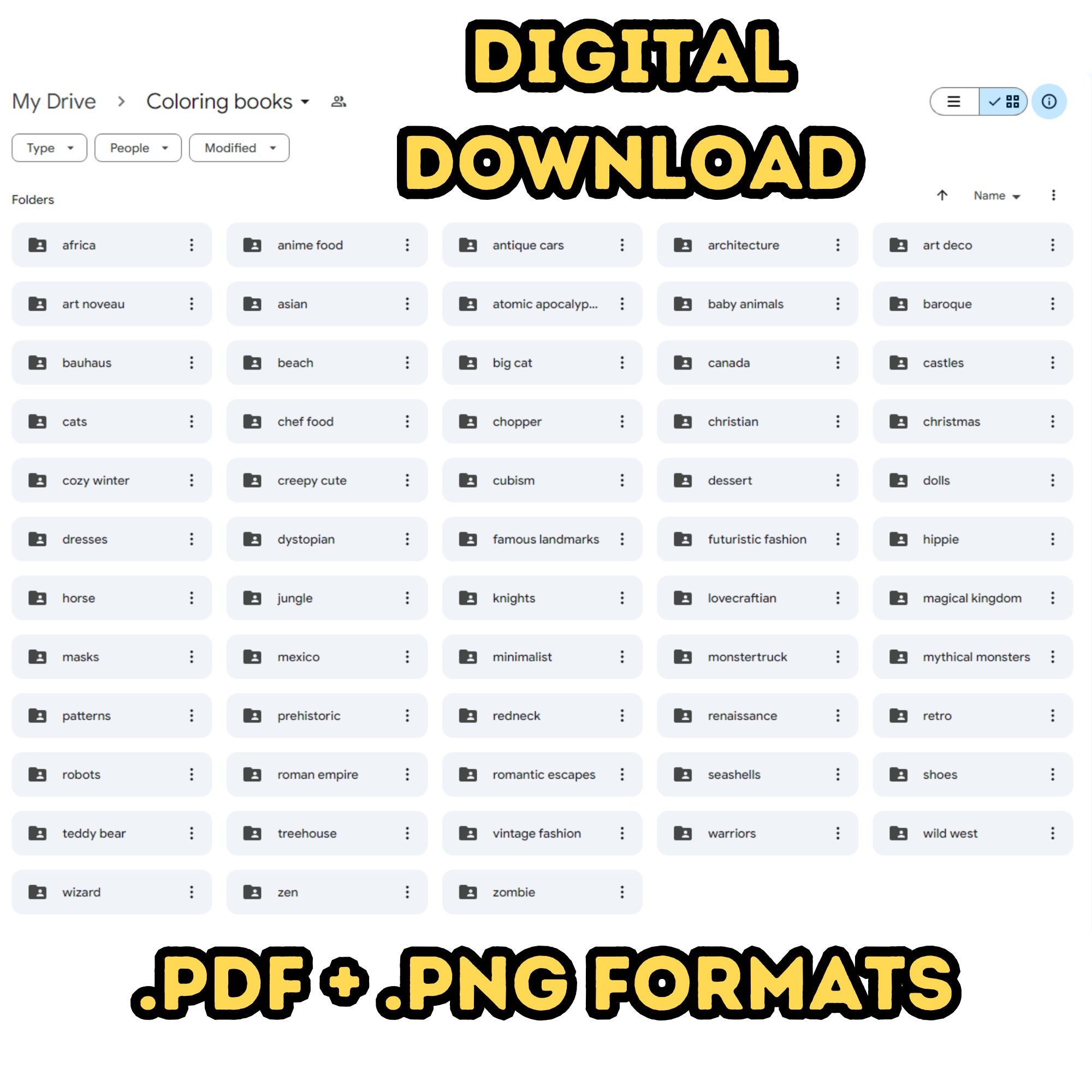 Whole Shop 50+ Coloring Books Bundle - 2300+ Illustrations, Adult and ...