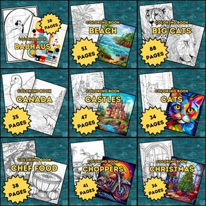 Whole Shop 50+ Coloring Books Bundle - 2300+ Illustrations, Adult and ...