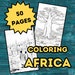 50 Africa Coloring Page Bundle - Adults and Kids Coloring Book ...