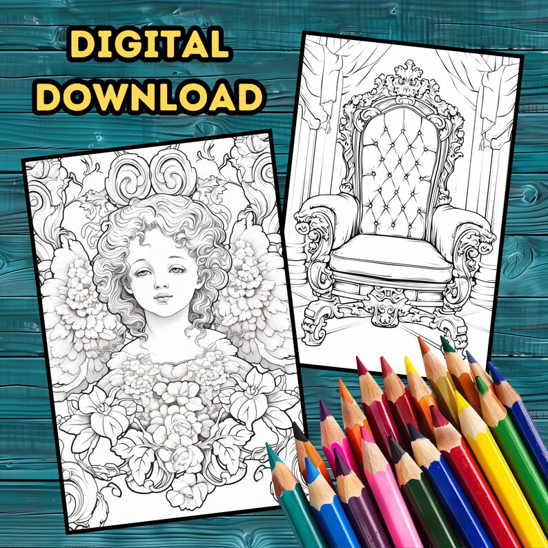 Baroque & Rococo Splendor Coloring Book 34 Ornate Designs, Historical ...