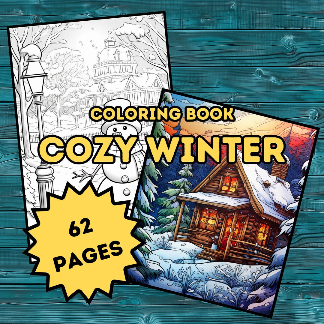 Cozy Winter Wonderland Coloring Book - 62 Whimsical Designs, Digital ...
