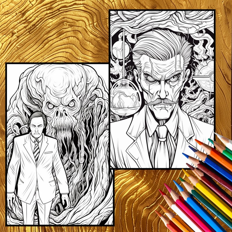 Eldritch Horrors Coloring Book - 43 Lovecraftian Designs, Adult ...
