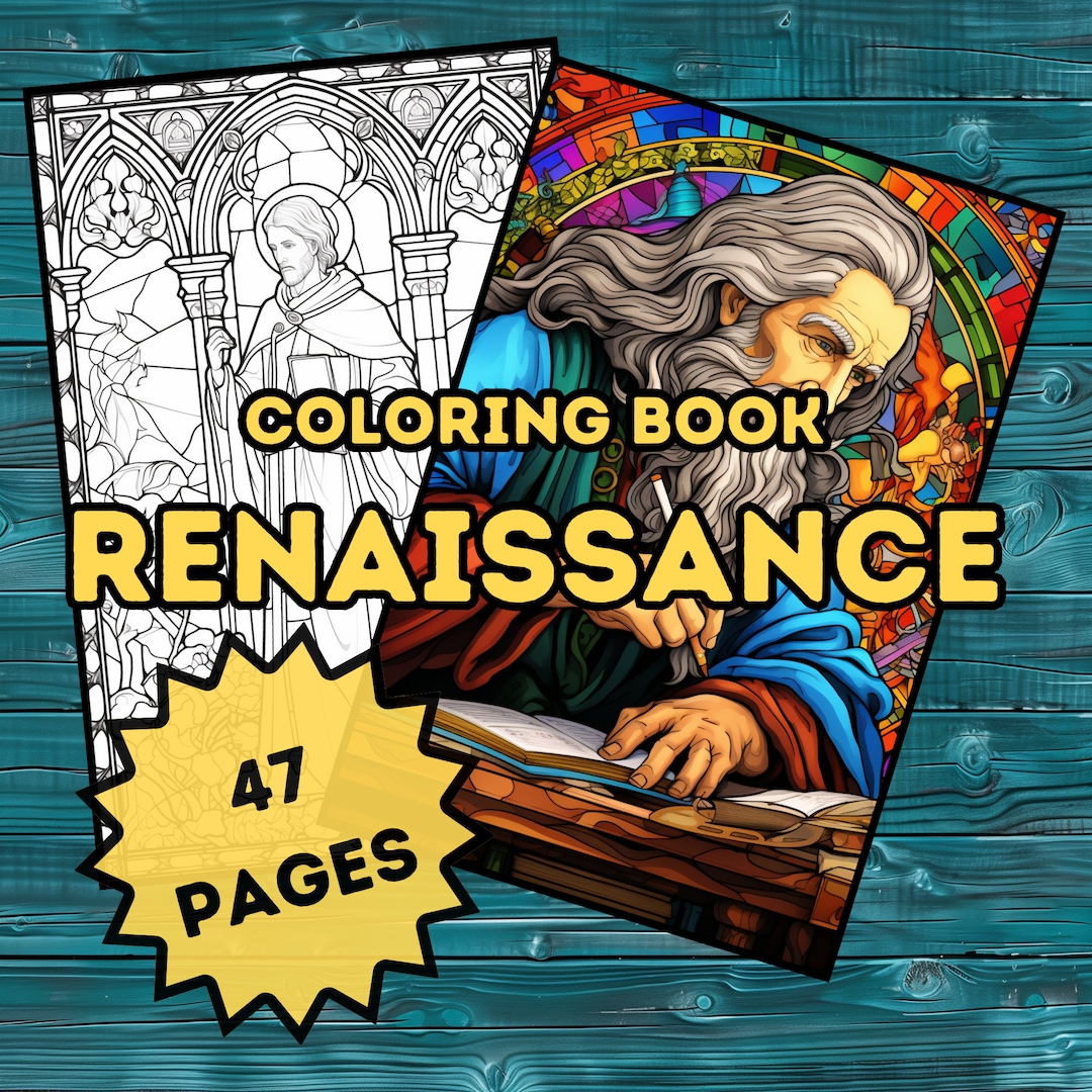 Renaissance Coloring Book - 47 Masterpiece Designs, Adult Coloring ...