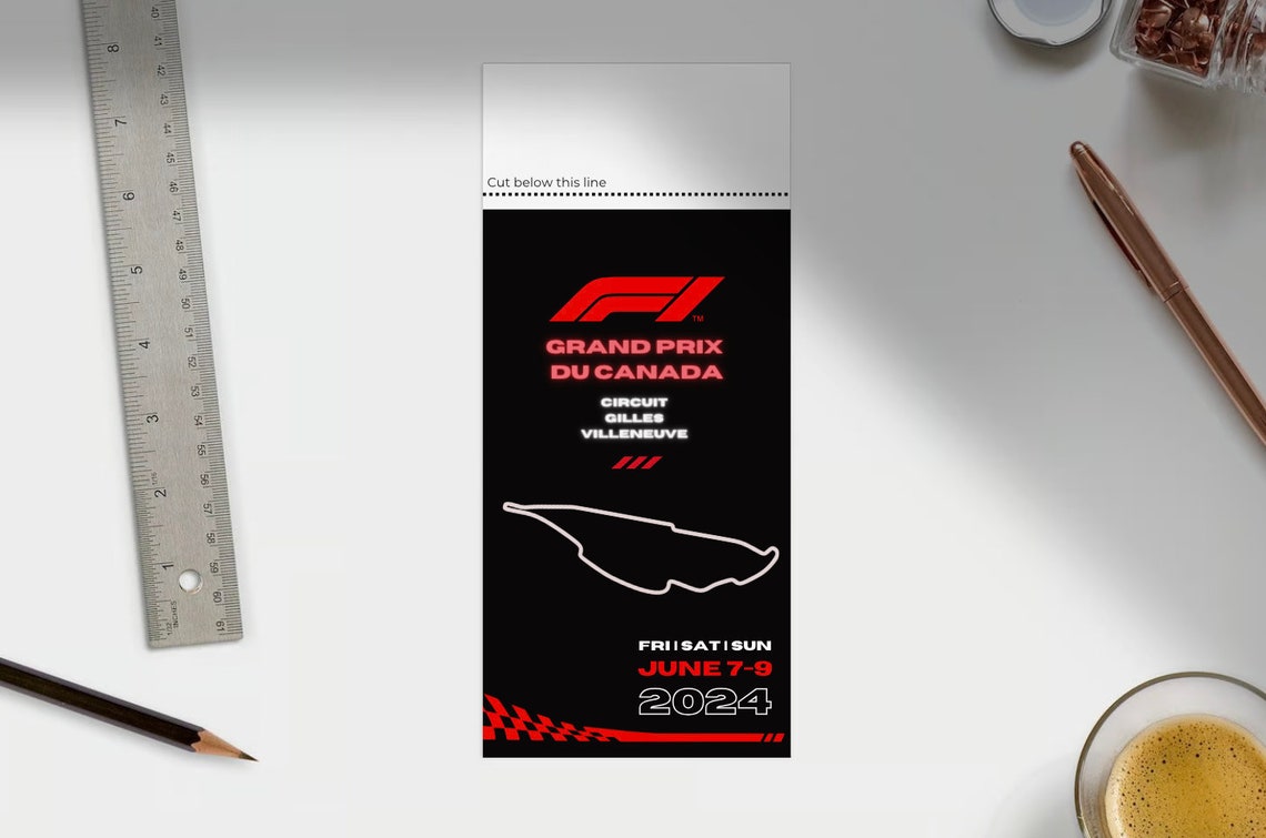 Formula 1 Ticket Lanyard Template Grand Prix F1 Ticket Voucher Custom Personalised and Editable ...