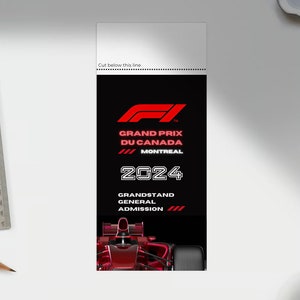 Formula 1 Ticket Lanyard Template Grand Prix F1 Ticket Voucher Custom Personalised and Editable ...