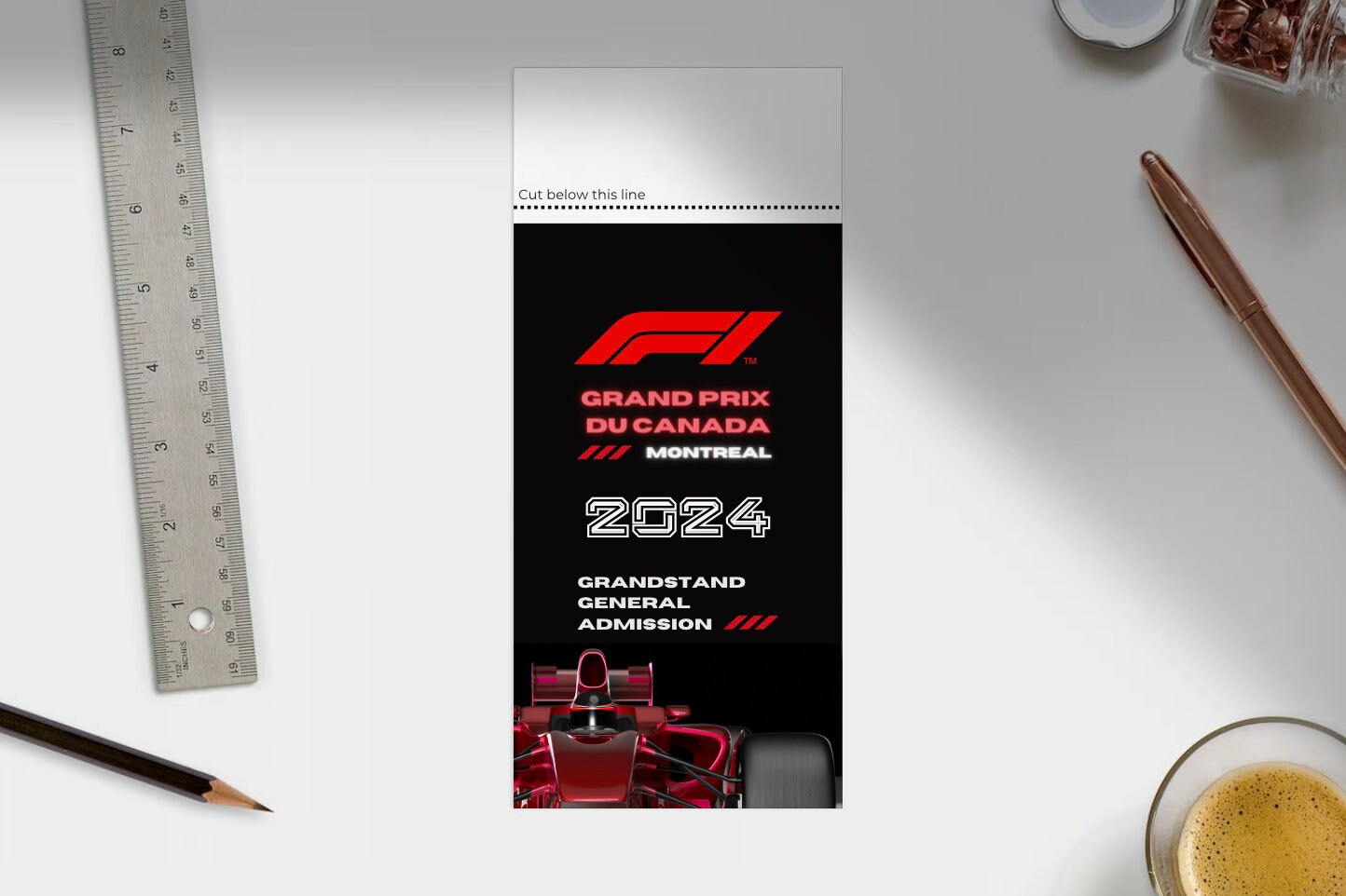 Formula 1 Ticket Lanyard Template Grand Prix F1 Ticket Voucher Custom ...