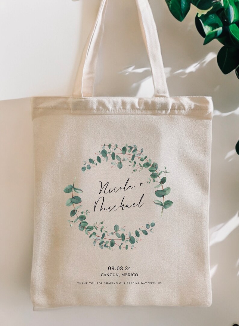 Personalized Wedding Tote Bags Wedding Favors Custom Tote Bags Bridal ...