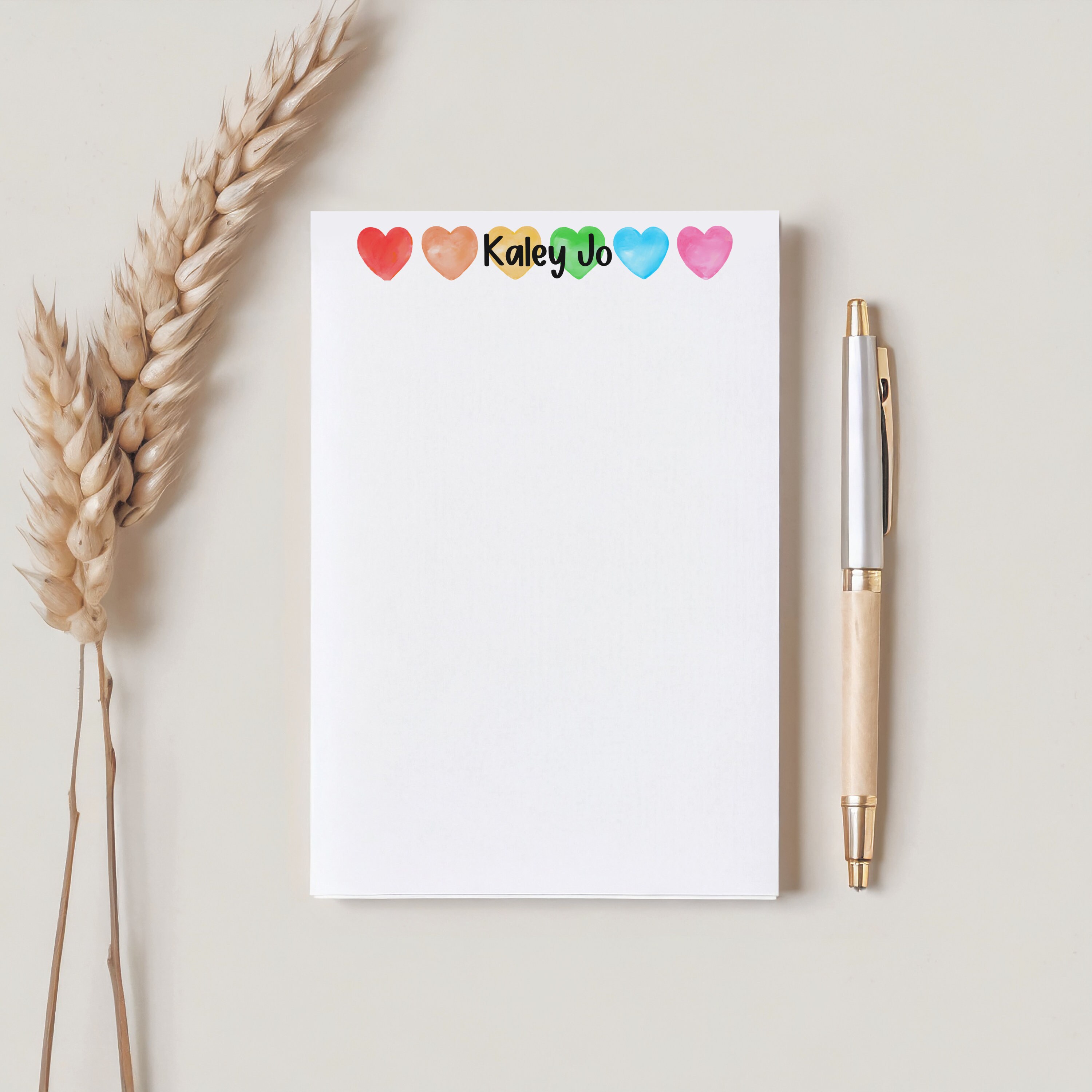 Custom Valentine Notepad Custom Valentines Gift Children Personalized ...