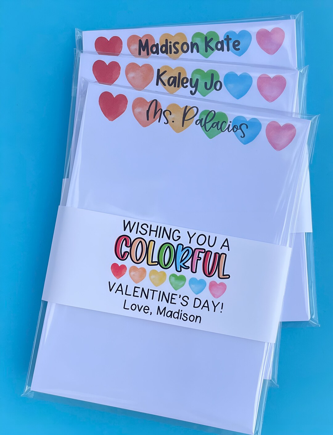 Custom Valentine Notepad Custom Valentines Gift Children Personalized ...