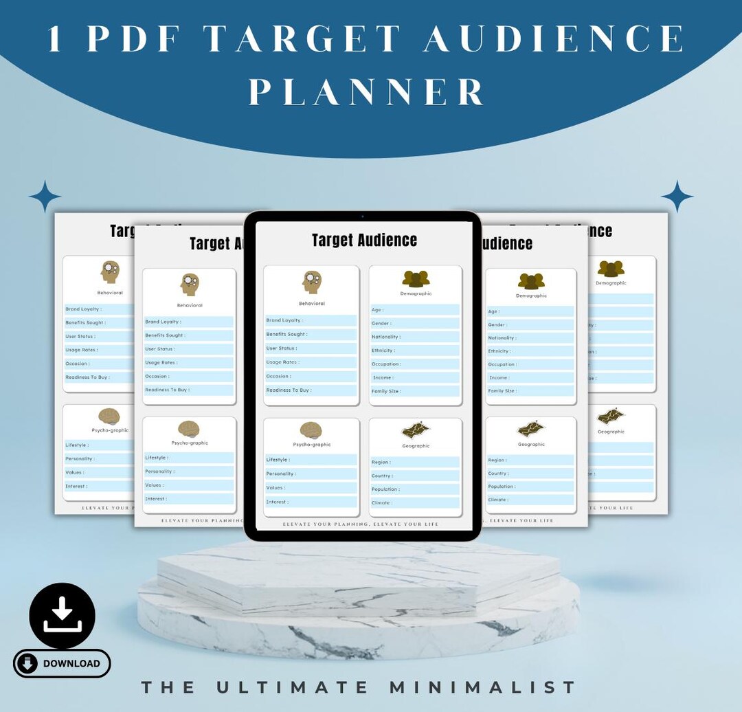 Target Audience Worksheet: Customer Avatar Template (digital Business ...