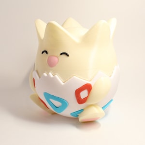Giant Togepi Figure 3D Printed, Cute Easter Gift, Adorable Pokemon ...