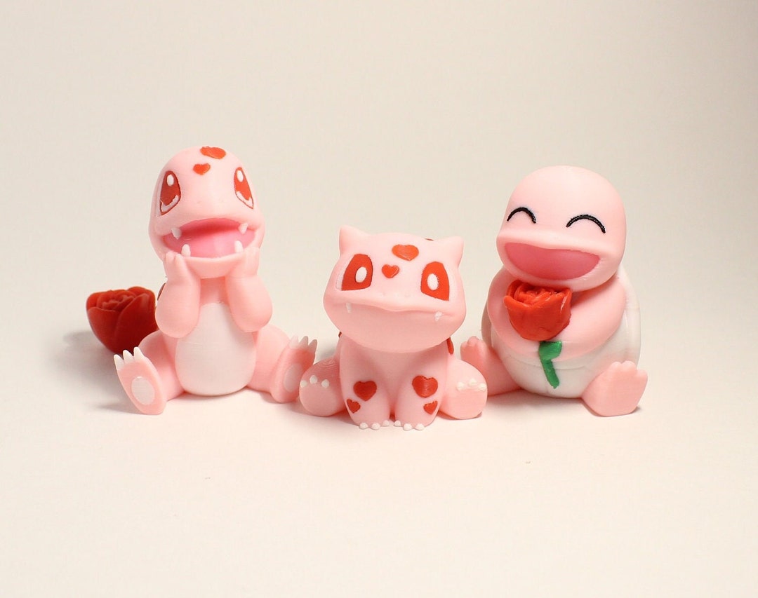 Valentine’s Day Rose Themed Charmander, Bulbasaur, Squirtle ...