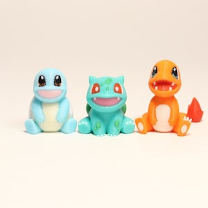 Charmander Squirtle Bulbasaur, Easter Basket Filler/minifigure/keychain ...