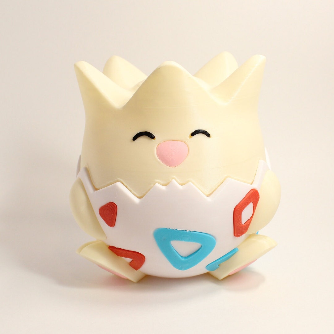Giant Togepi Figure 3D Printed, Cute Easter Gift, Adorable Pokemon ...