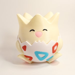 Giant Togepi Figure 3D Printed, Cute Easter Gift, Adorable Pokemon ...