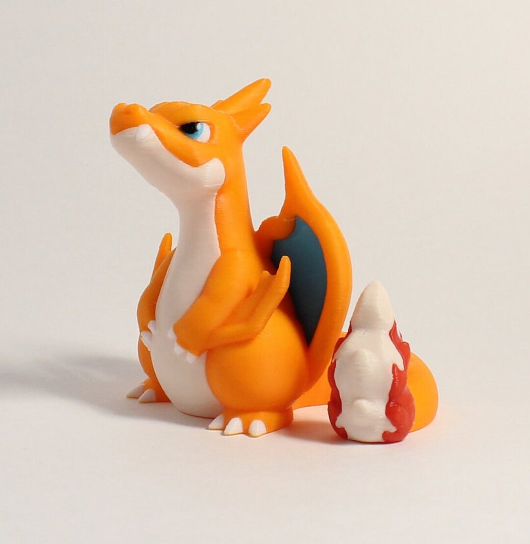 Chibi Mega Charizard Y Figure 3D Printed, Pokemon Fan Gift - Etsy