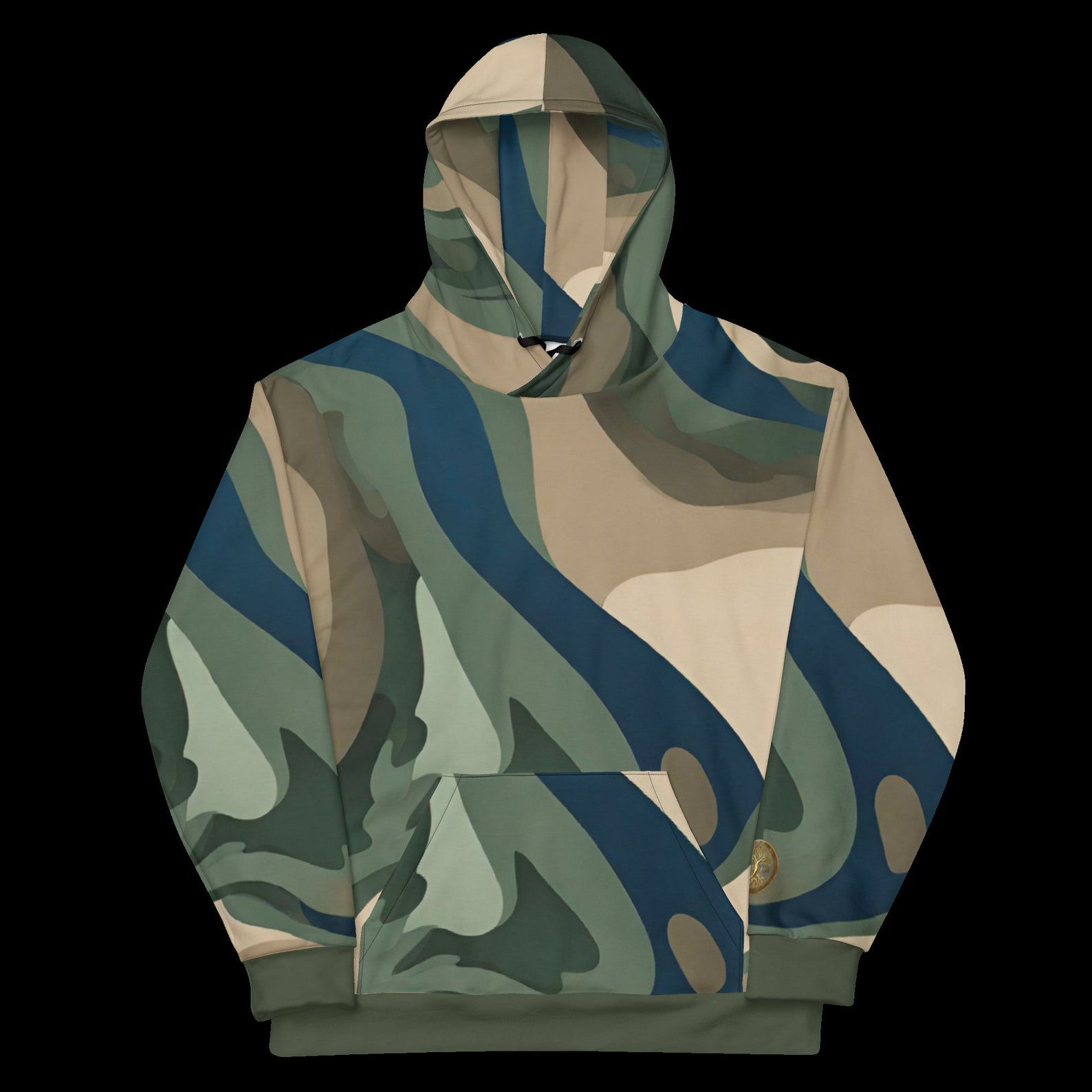 Green, Blue and Tan Eternal Agape Men's Camo Hoodie - Etsy