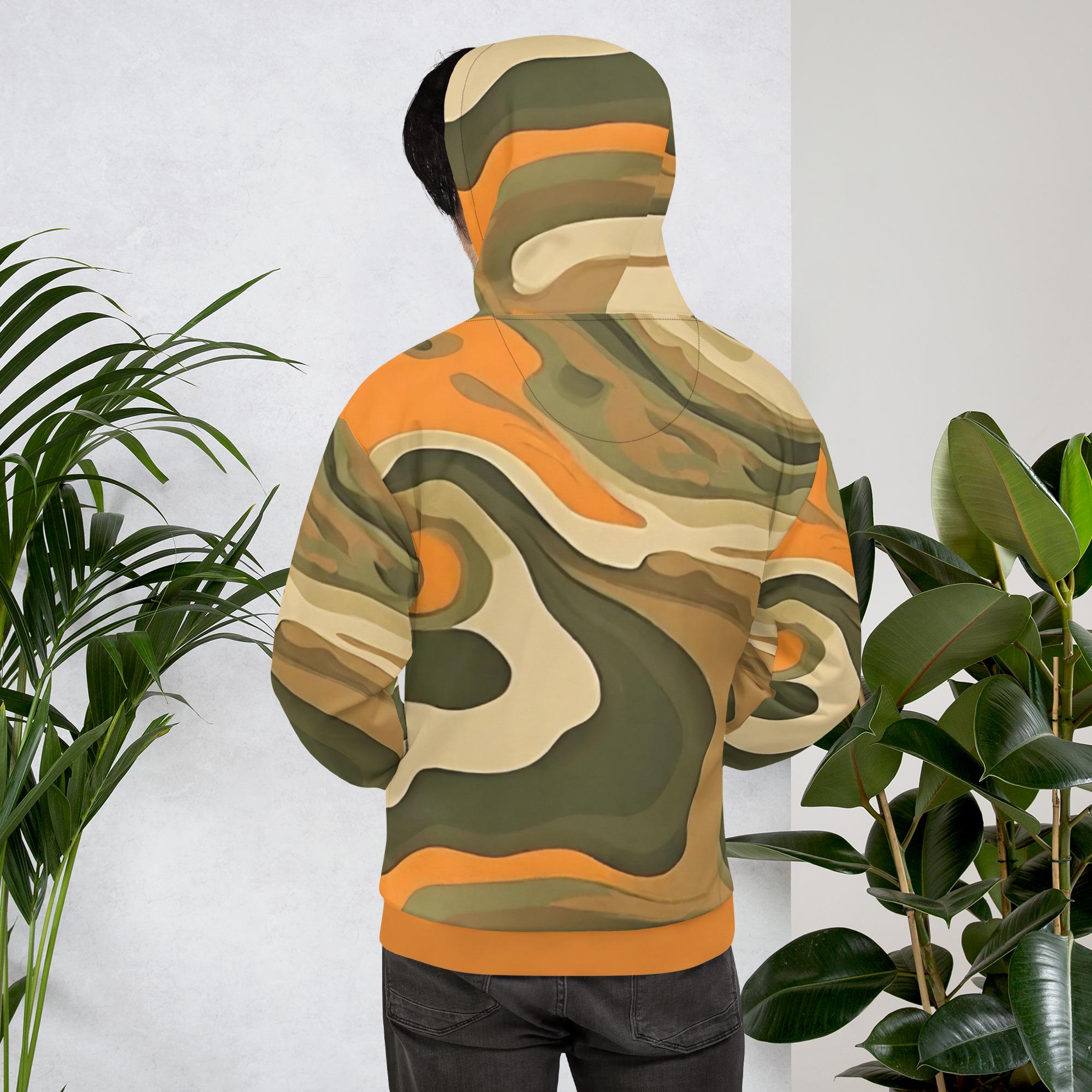 Orange, Green and Tan Eternal Agape Men's Camo Hoodie - Etsy