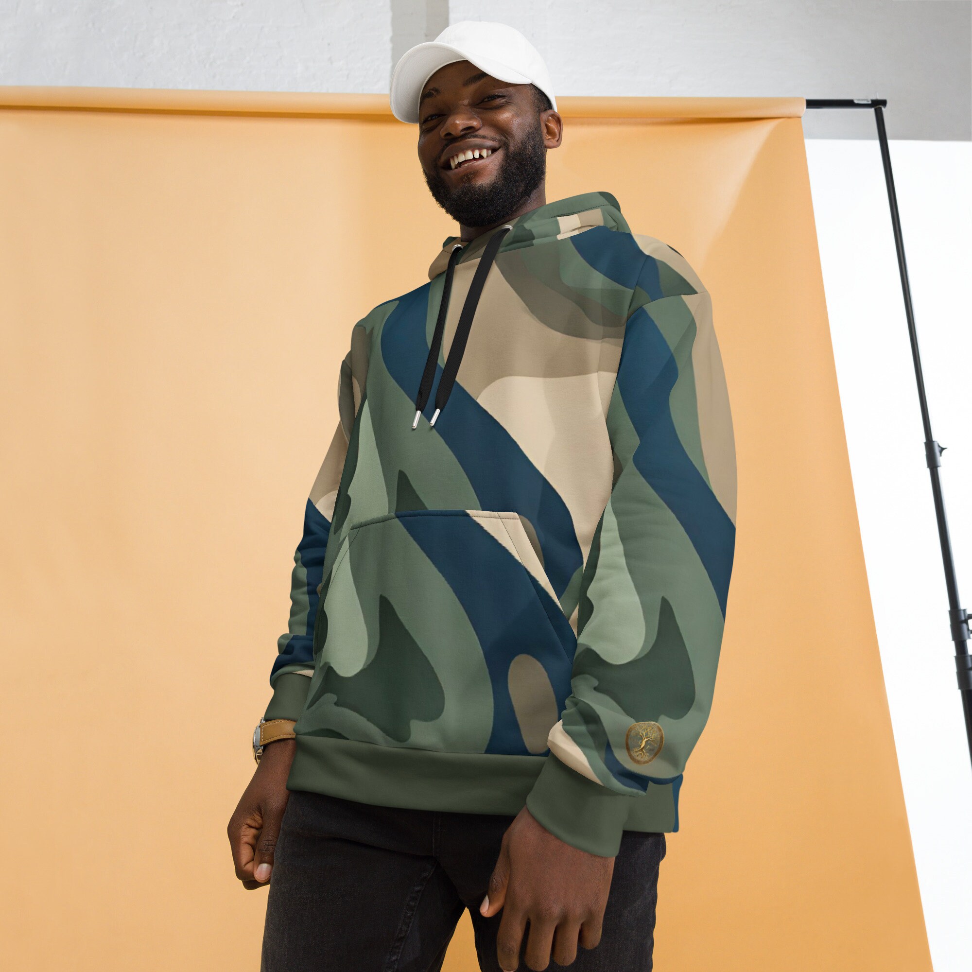 Green, Blue and Tan Eternal Agape Men's Camo Hoodie - Etsy