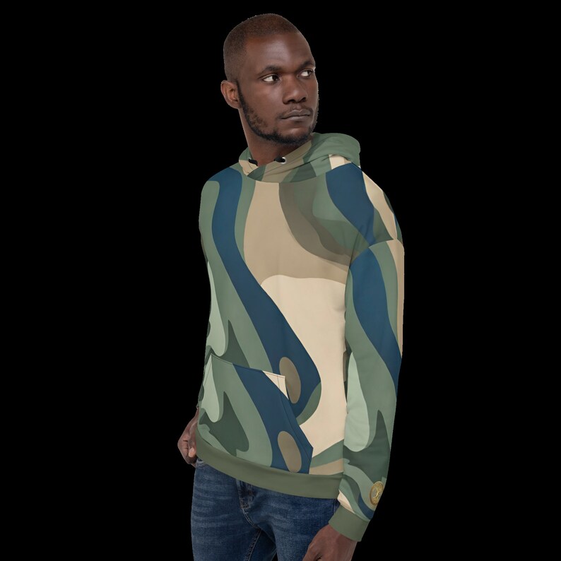 Green, Blue and Tan Eternal Agape Men's Camo Hoodie - Etsy