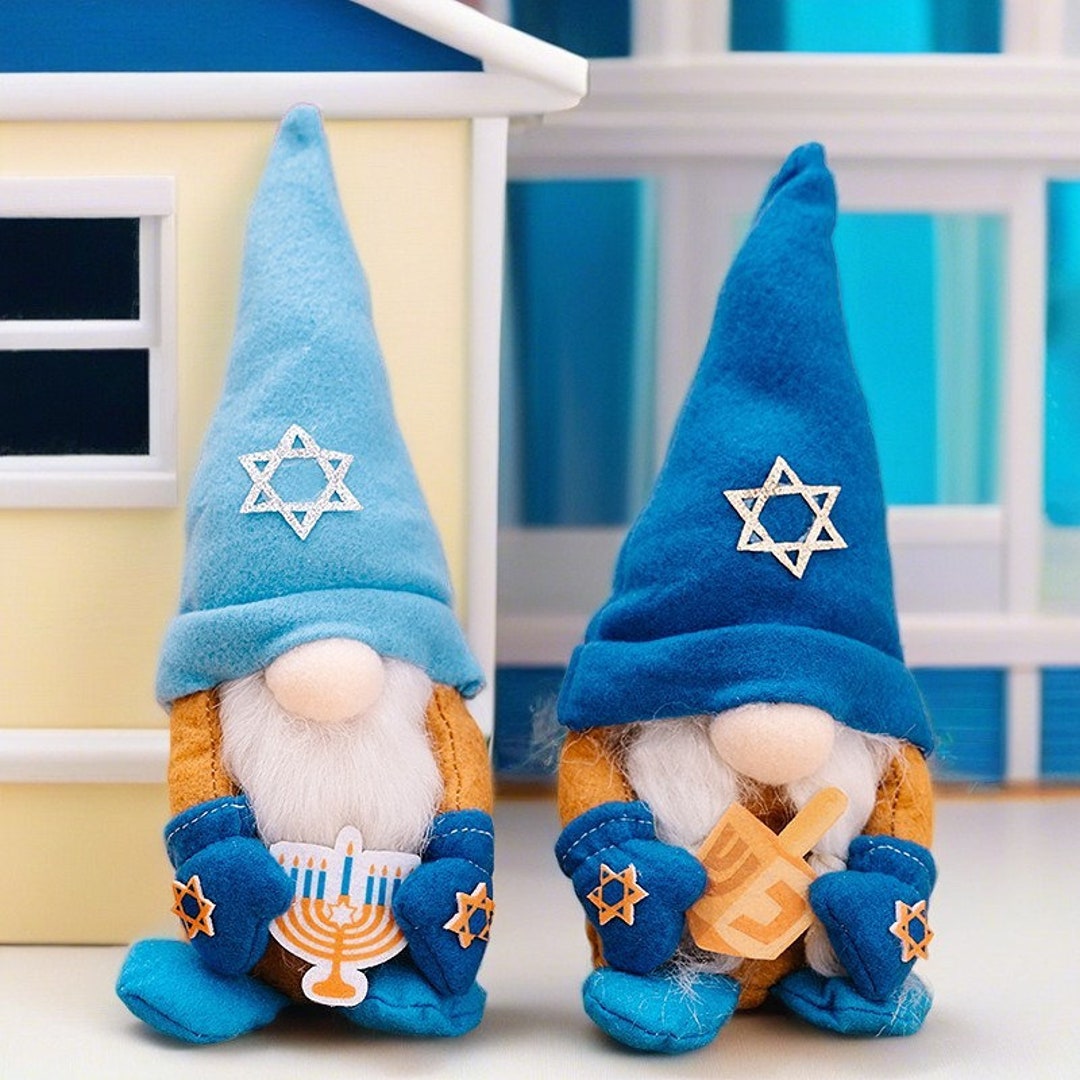 Hanukkah Gnomes, Jewish Star of David, Dreidel, Mennorah, Special Gift ...