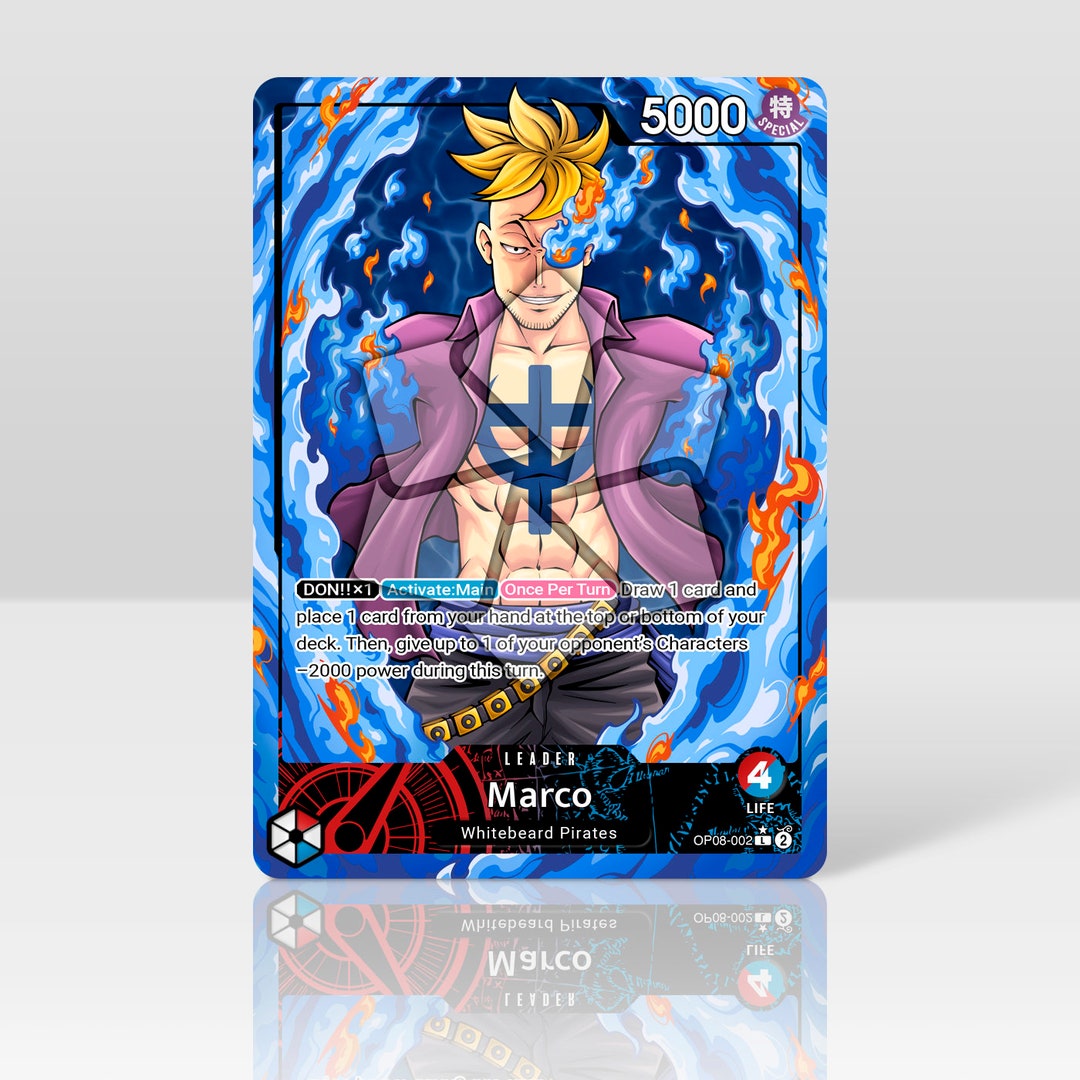 Marco Leader OP08 - Custom One Piece Card - Holographic & Textured - Etsy