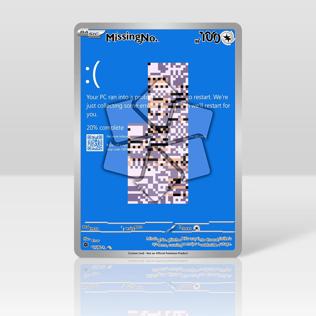 Missingno Crowdstrike - Custom Holographic Card - Etsy