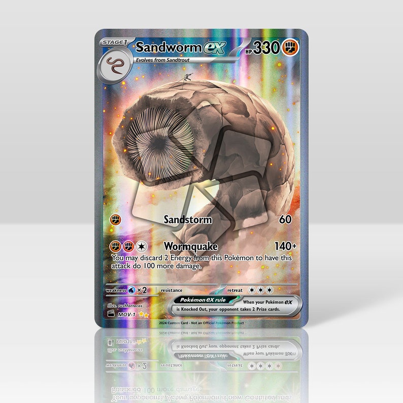 Sandworm Ex - Dune Crossover - Custom Holographic & Textured Card - Etsy
